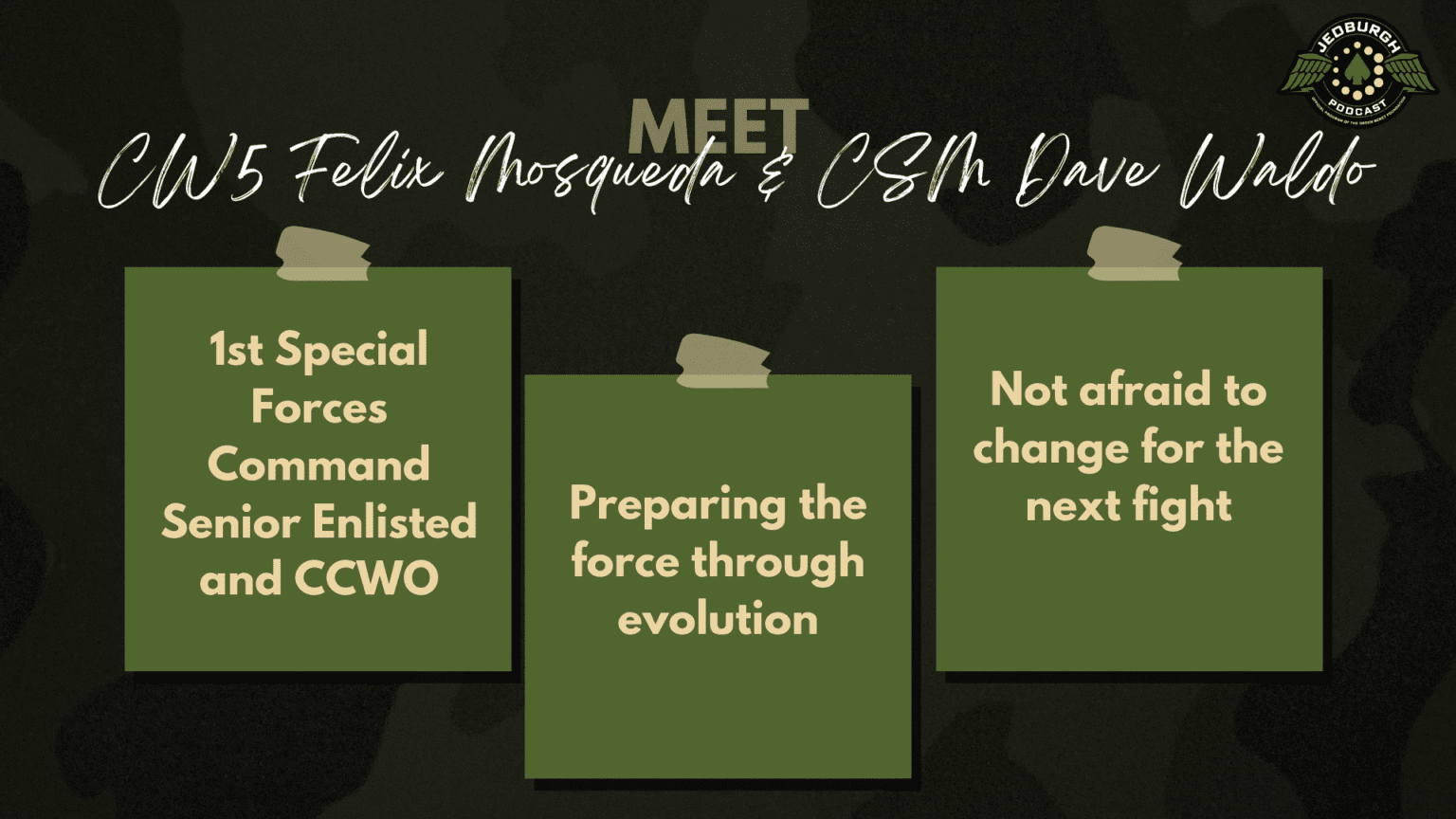 #146: From Jedburgh To Green Beret - 1st Special Forces Command CSM ...