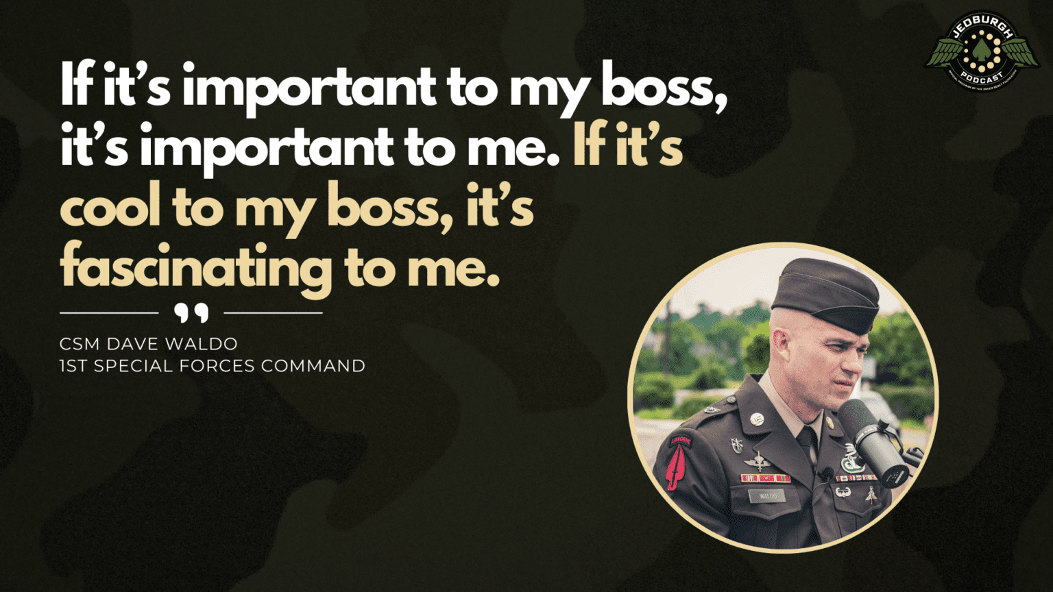 #146: From Jedburgh To Green Beret - 1st Special Forces Command CSM ...