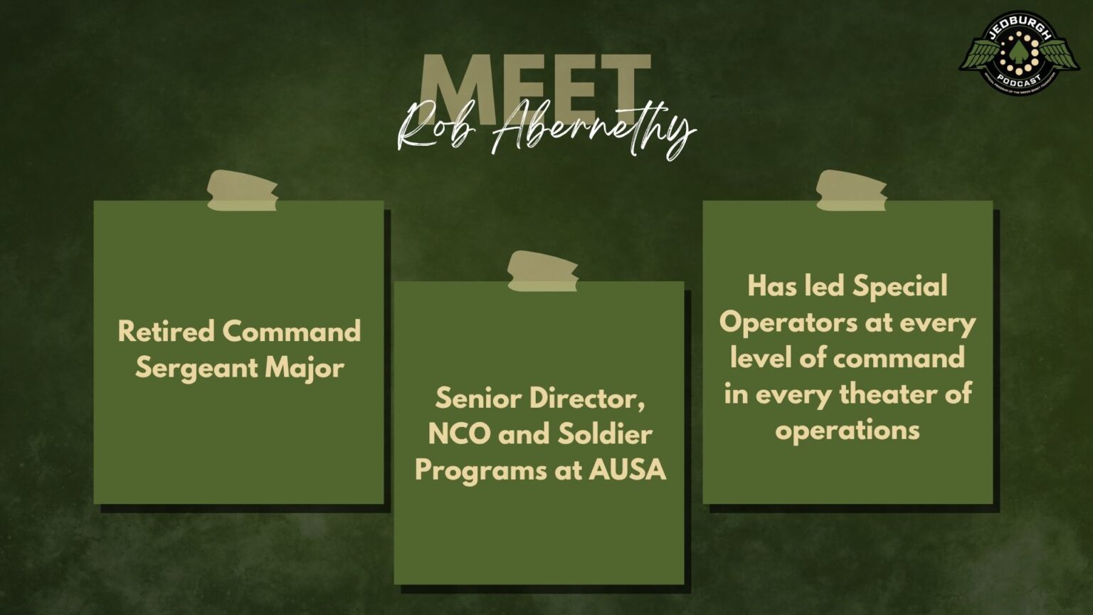 #195: The Evolution Of The Green Beret NCO - CSM(R) Rob Abernethy